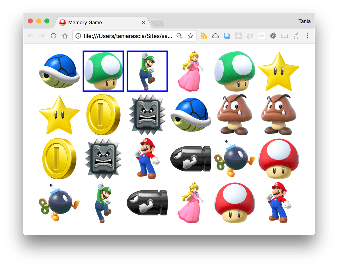 Create a Memory Game (ala Super Mario 3) with JavaScript | Tania Rascia ...