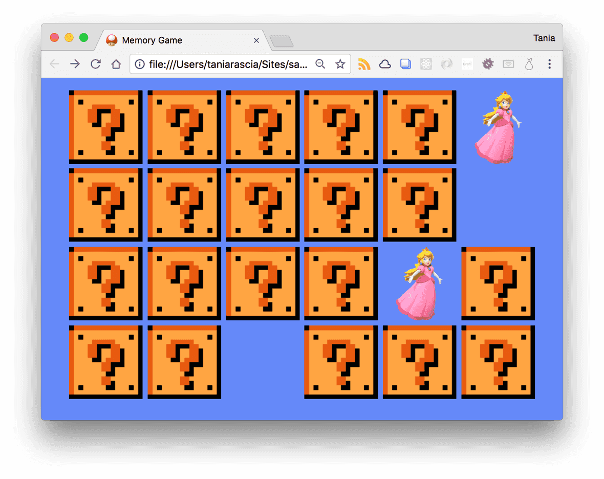 Create a Memory Game (ala Super Mario 3) with JavaScript | Tania Rascia ...