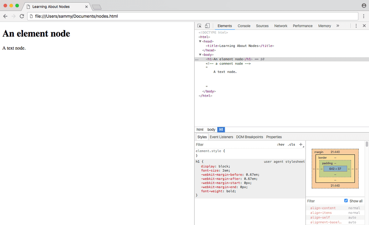 Understanding the DOM Tree and Nodes | Tania Rascia's Website