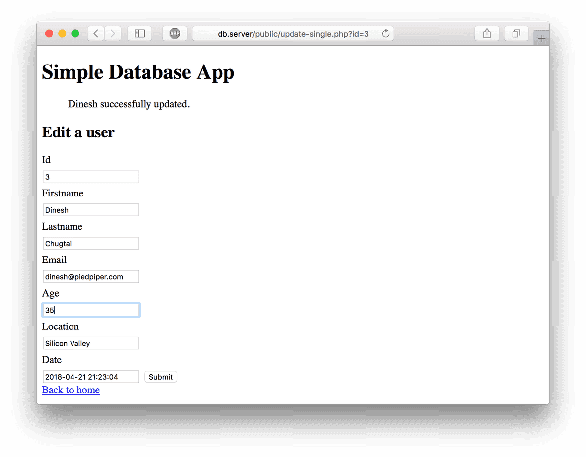 Create a Simple CRUD Database App (Part 2) | Tania's Website